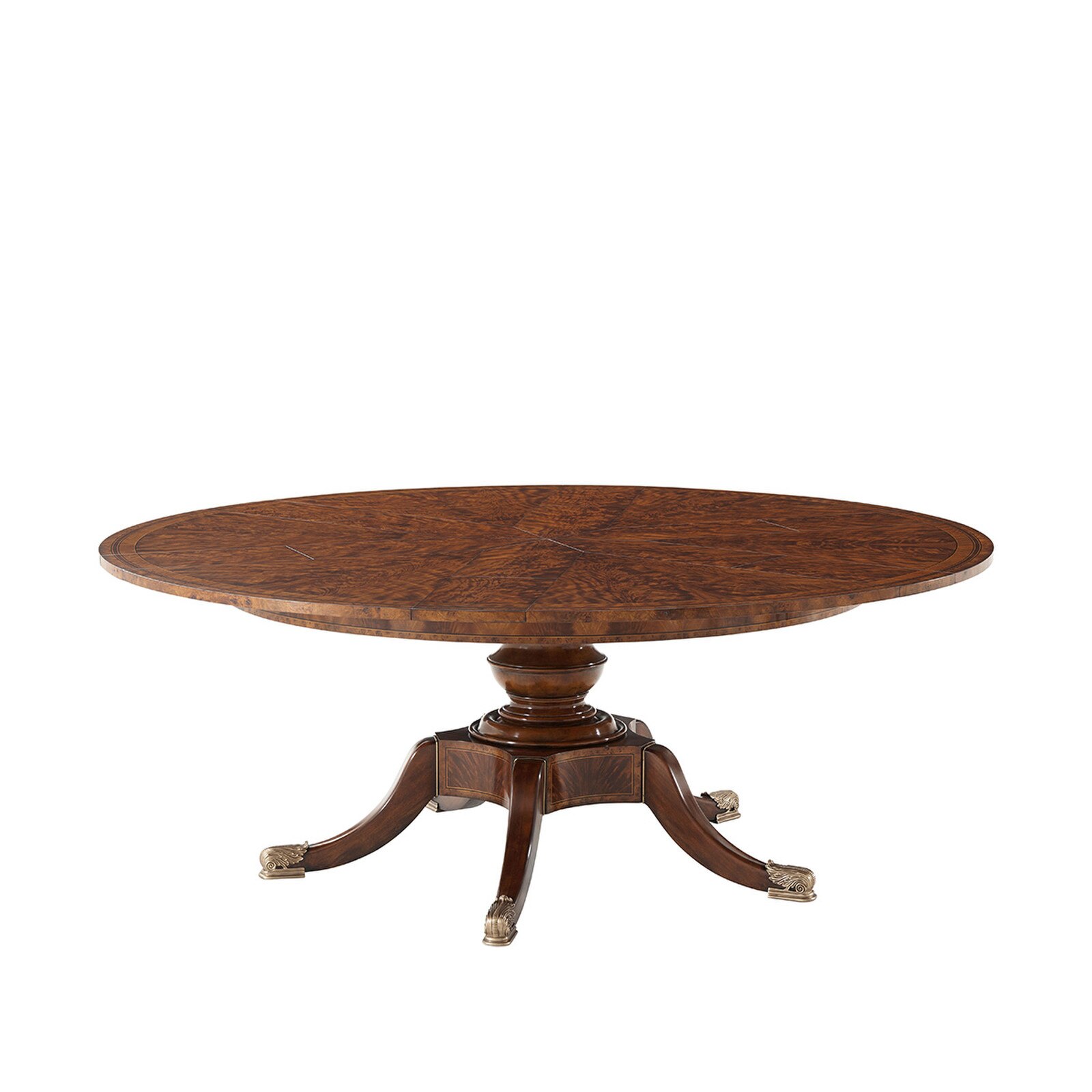 Theodore Alexander 78" The Althorp Patent Jupe Mahogany Dining Table