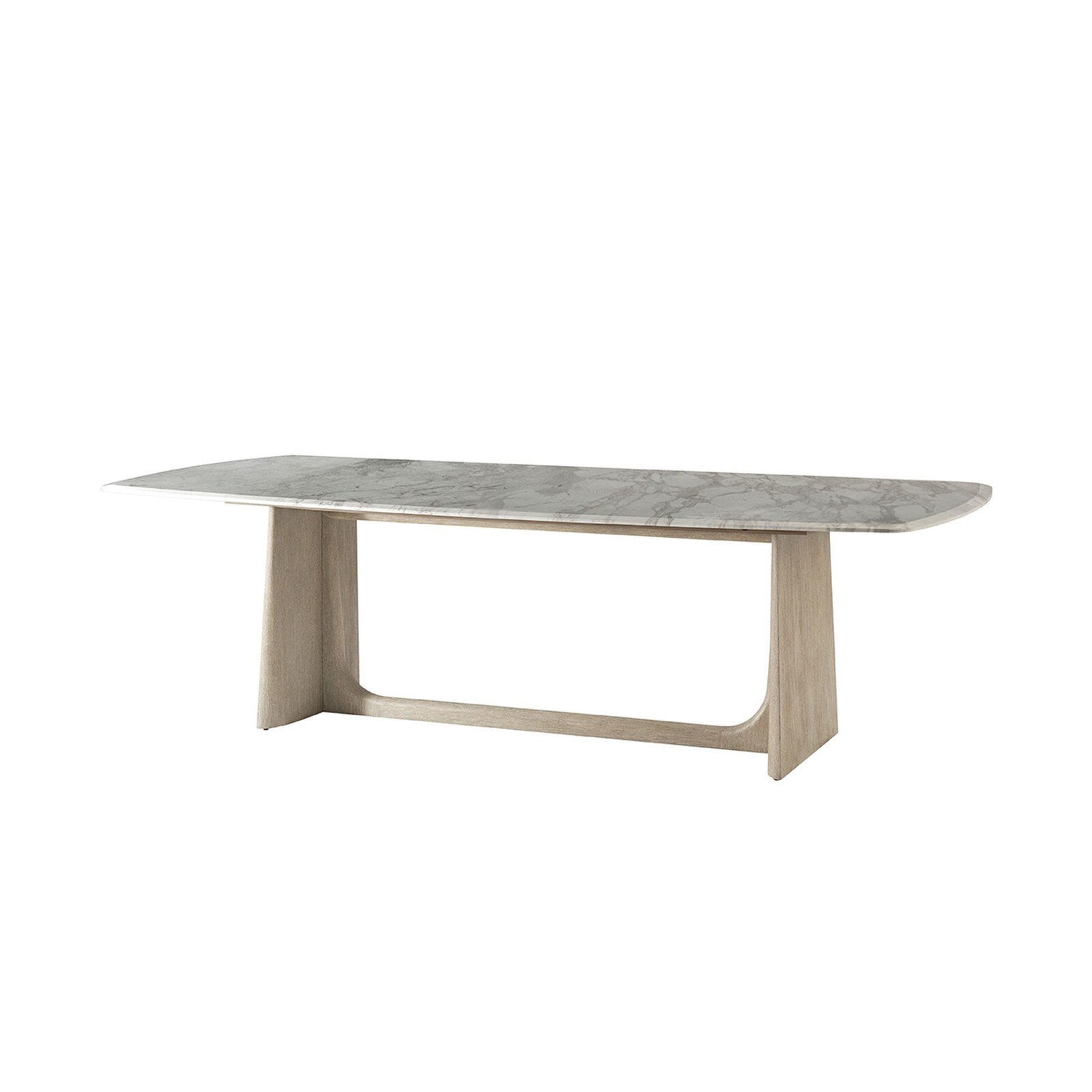 Theodore Alexander 102" Repose Wood Dining Table with Marble Top