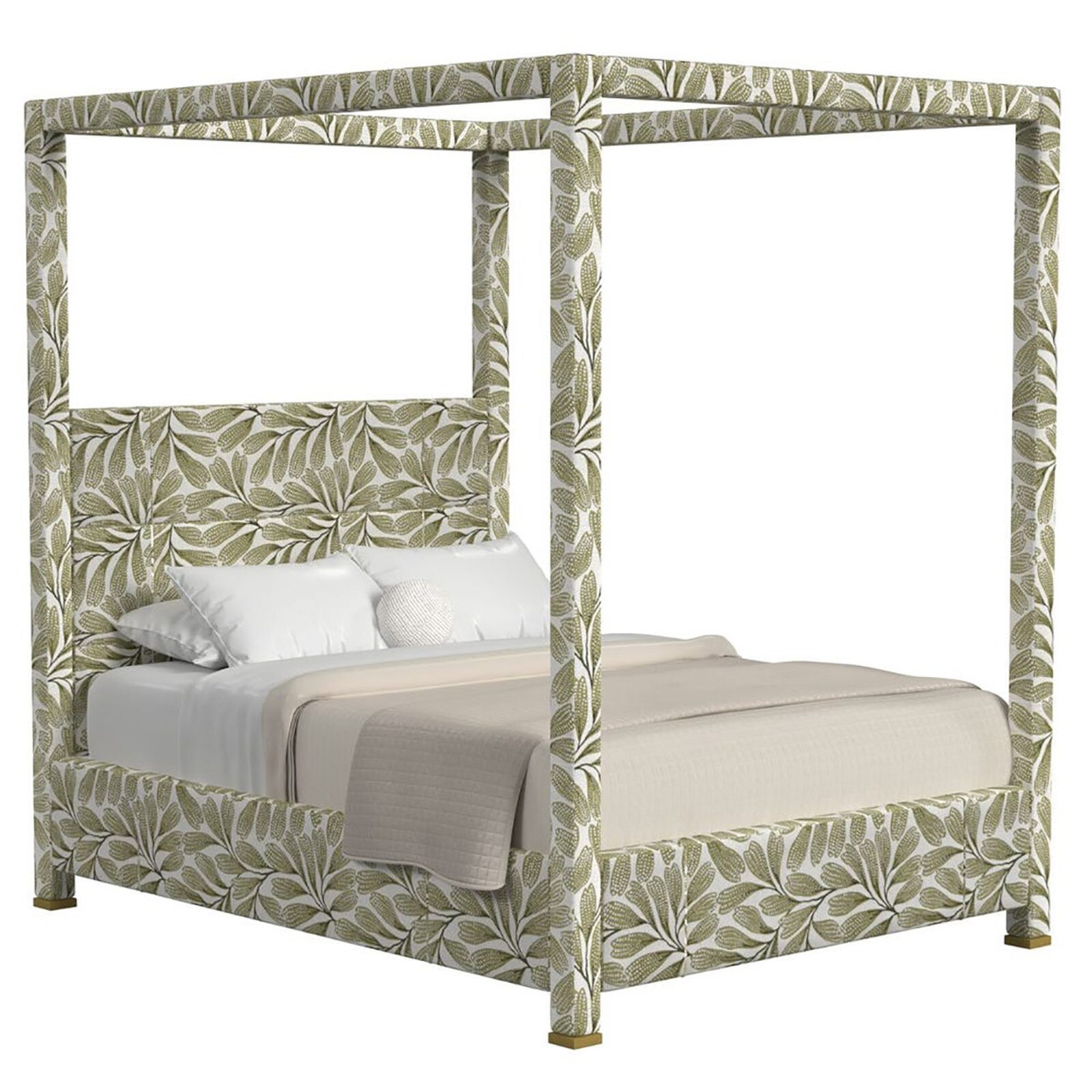 Uttermost Hibernate Queen Size Canopy Bed - Hedge Green
